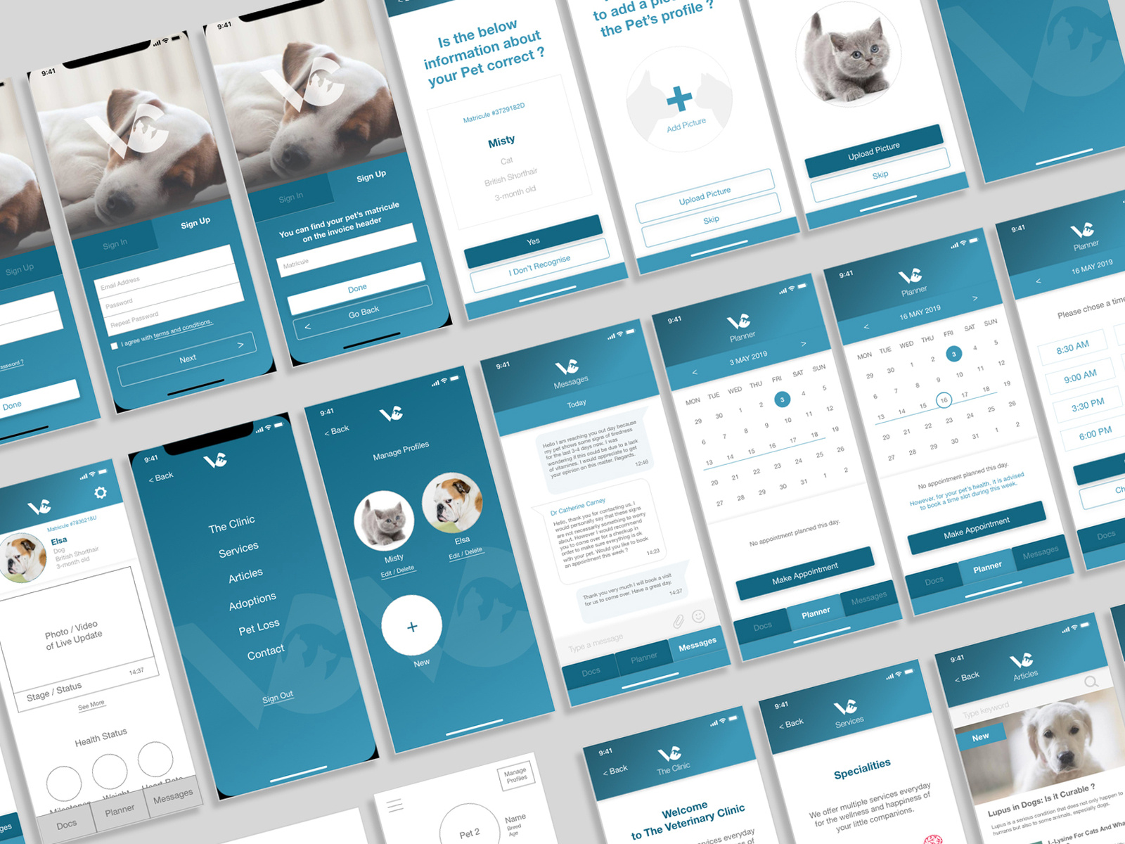 Vet App - UI by Doriane Le Rest on Dribbble