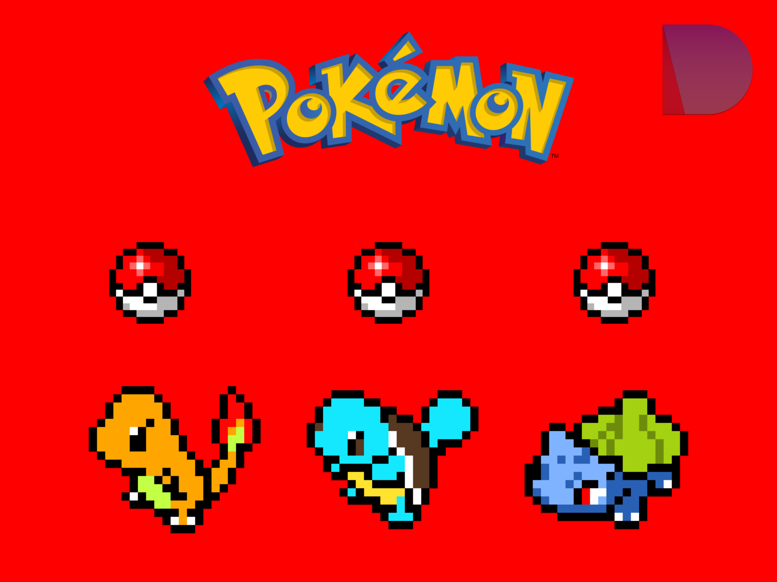 The first 3 Pokémon designed in Figma. by Diego Núñez on Dribbble