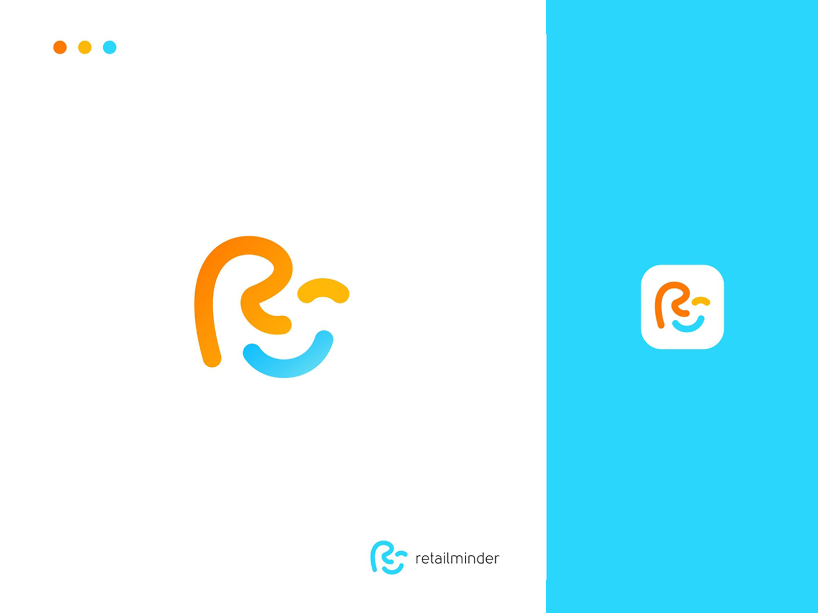 Fun abstract R logo with secret smile face by Creative Ocean on Dribbble