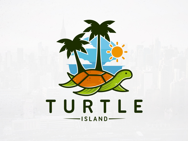 Turtle Resort Logo Template by Alberto Bernabe on Dribbble