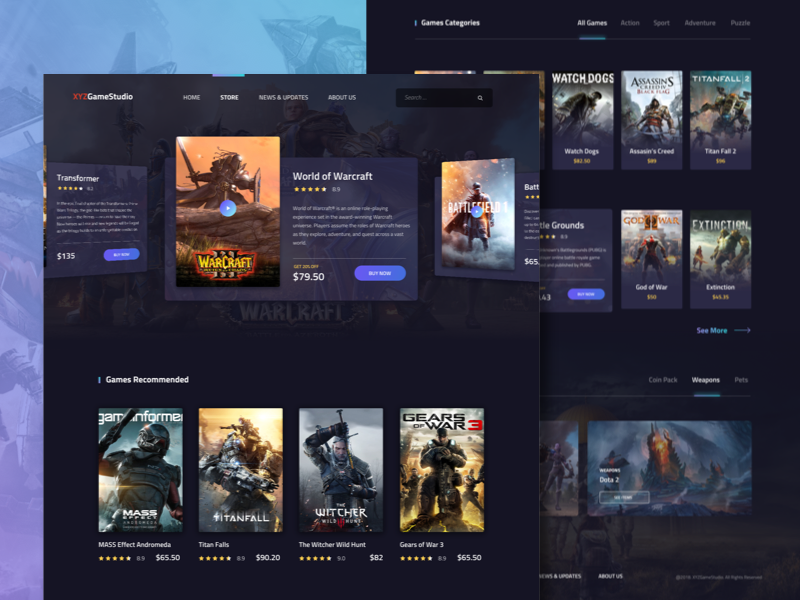 Games Store by Innovative Labs on Dribbble