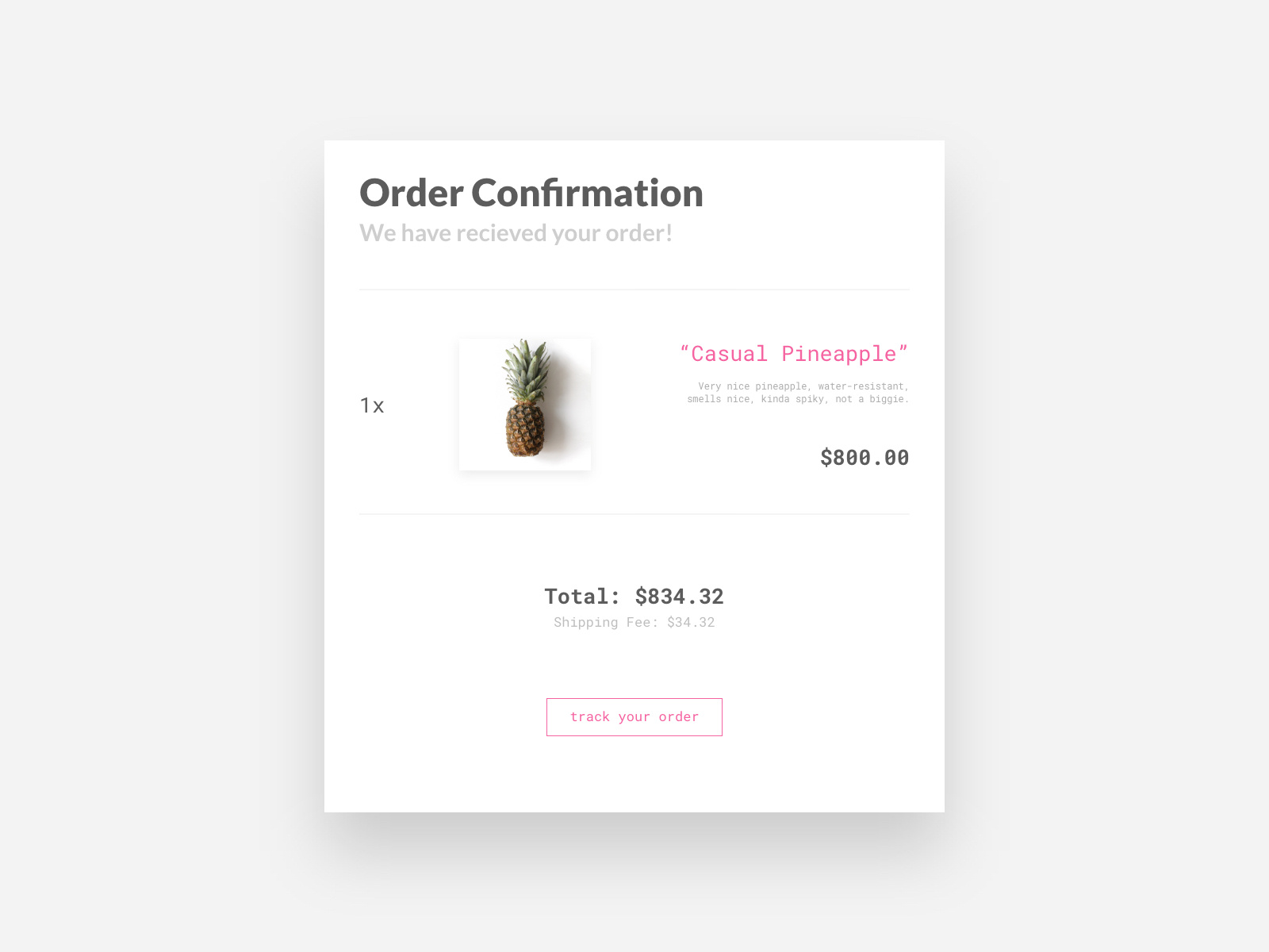 Email Receipt - DailyUI - 017 by Nikita Manko on Dribbble