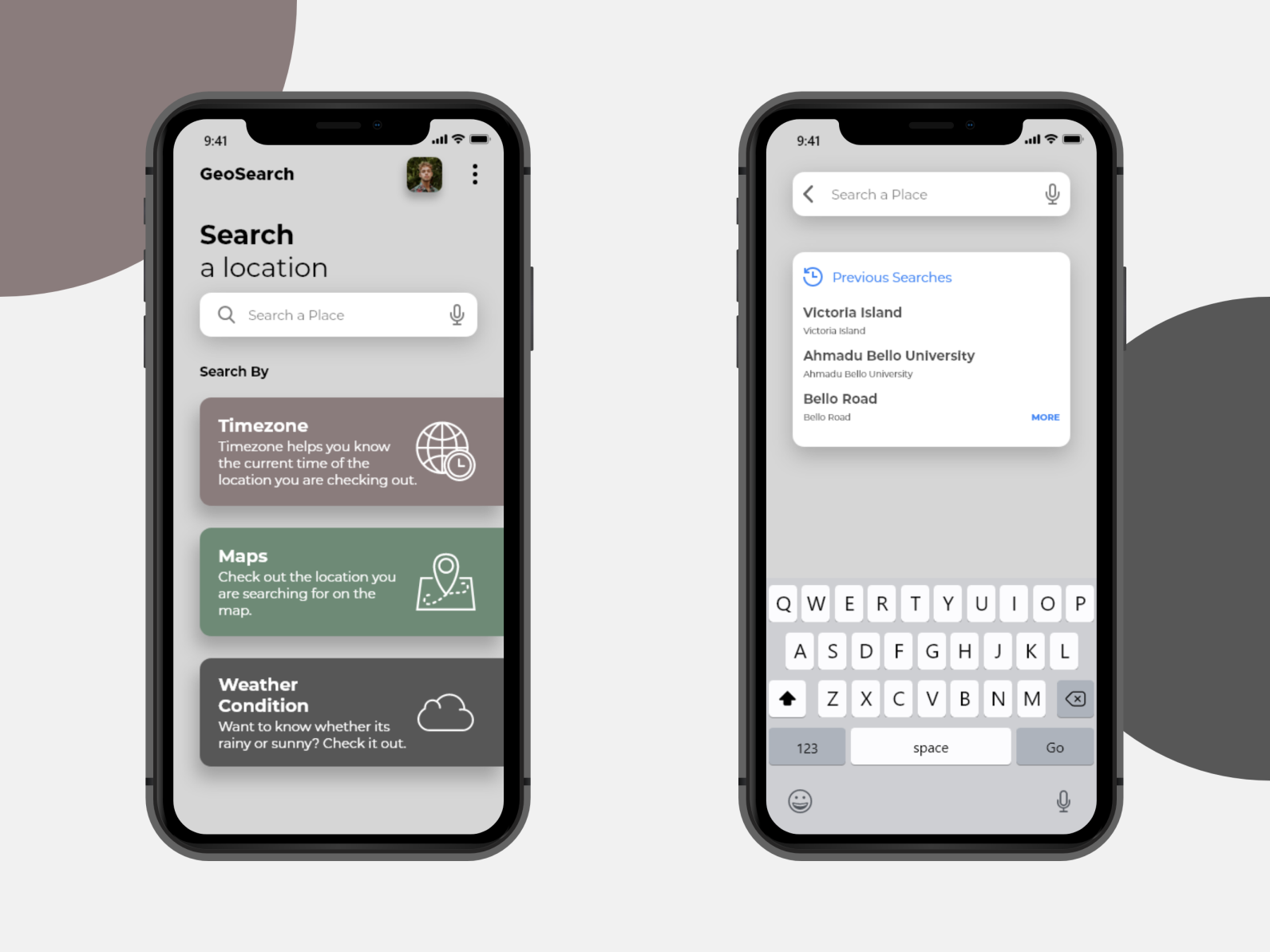 GeoSearch App Design by Daniel Emenike on Dribbble