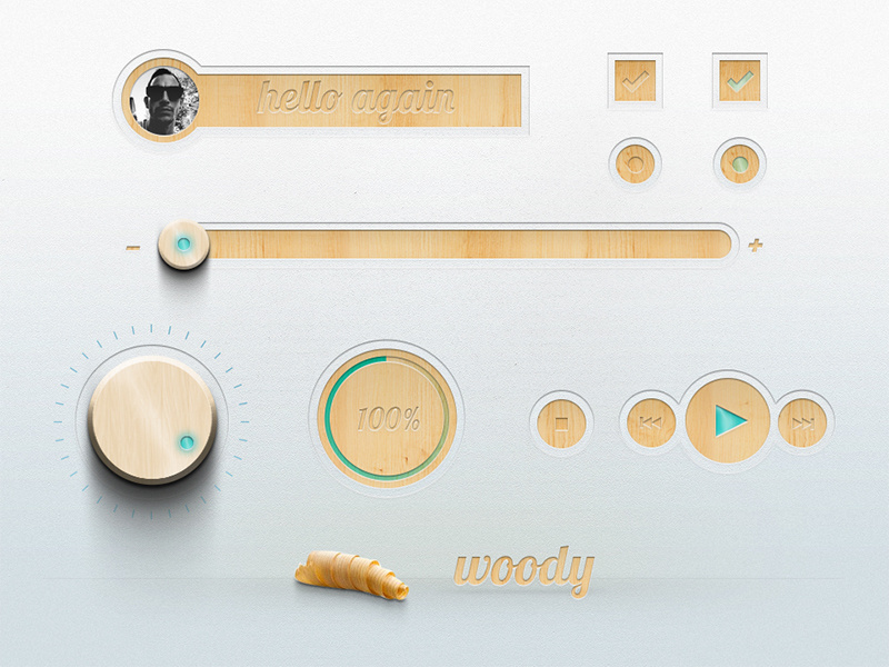 Wooden Ui Kit by Jonas Hermann on Dribbble