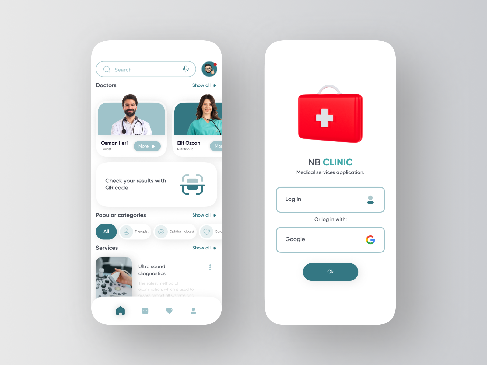 Medical app design by Emi Rustamovna on Dribbble