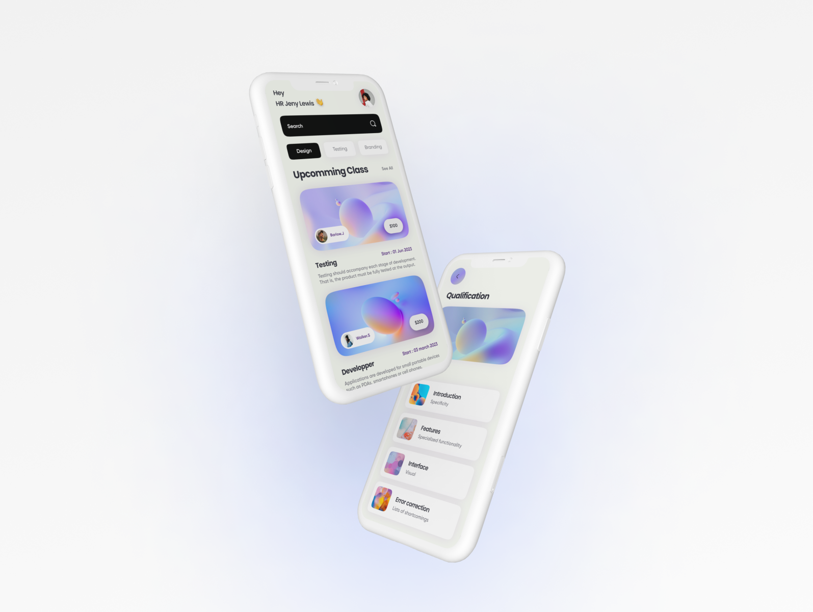 UI of mobile app by Emi Rustamovna on Dribbble