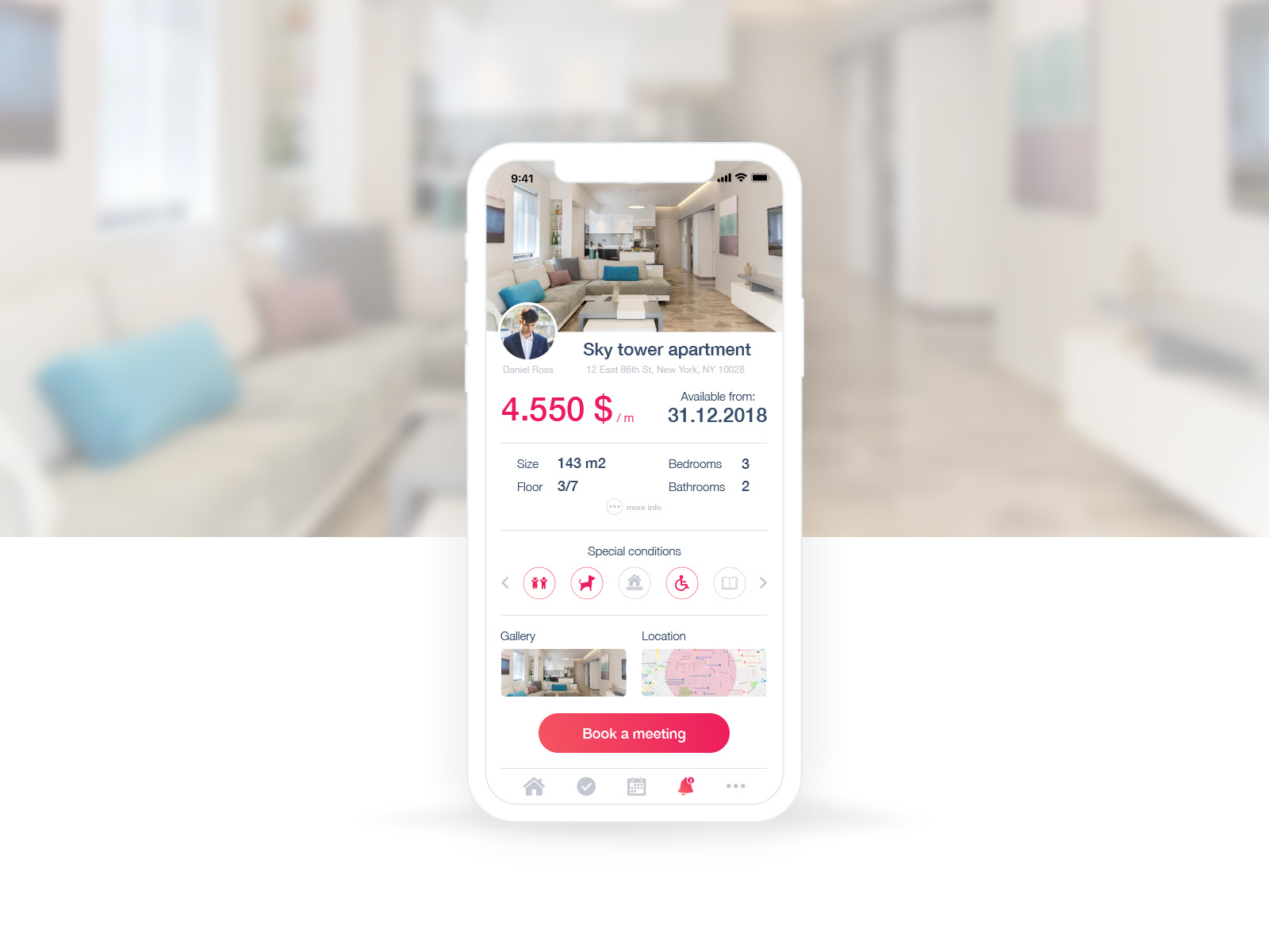Property Rental App by Darko Kjurchievski on Dribbble