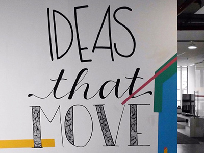 Wall lettering by Natália Durães on Dribbble