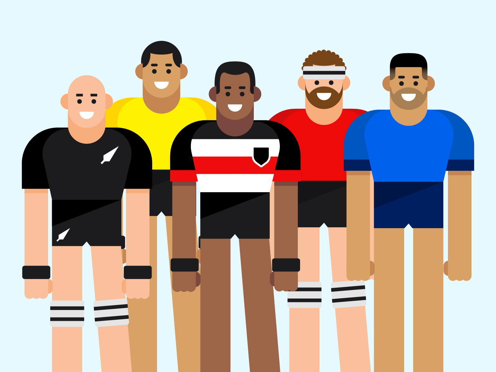 Rugby Character Illustrations 1 by Jamie Shields on Dribbble