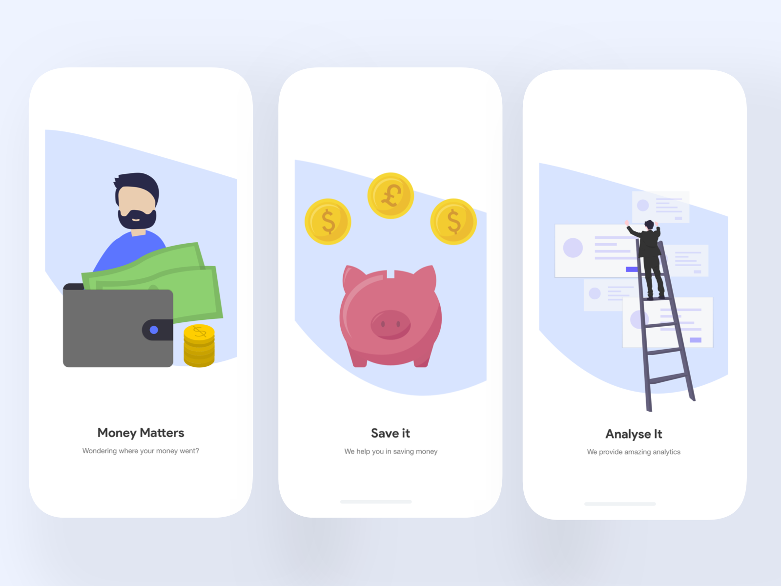 Money Saving App. (Onboarding Screens) by Vaibhav Vishal on Dribbble
