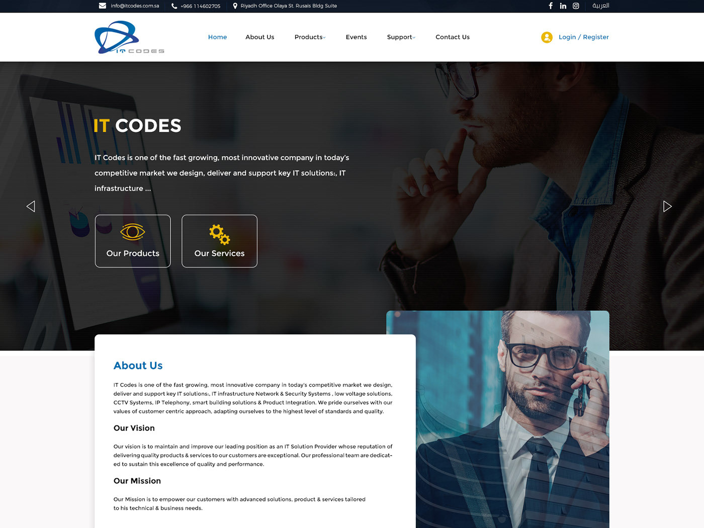 it codes Web Site by intlaaq.com on Dribbble