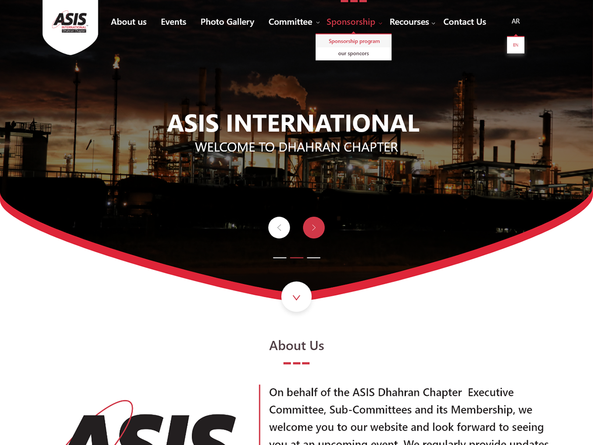 ASIS Web Site . by intlaaq.com on Dribbble