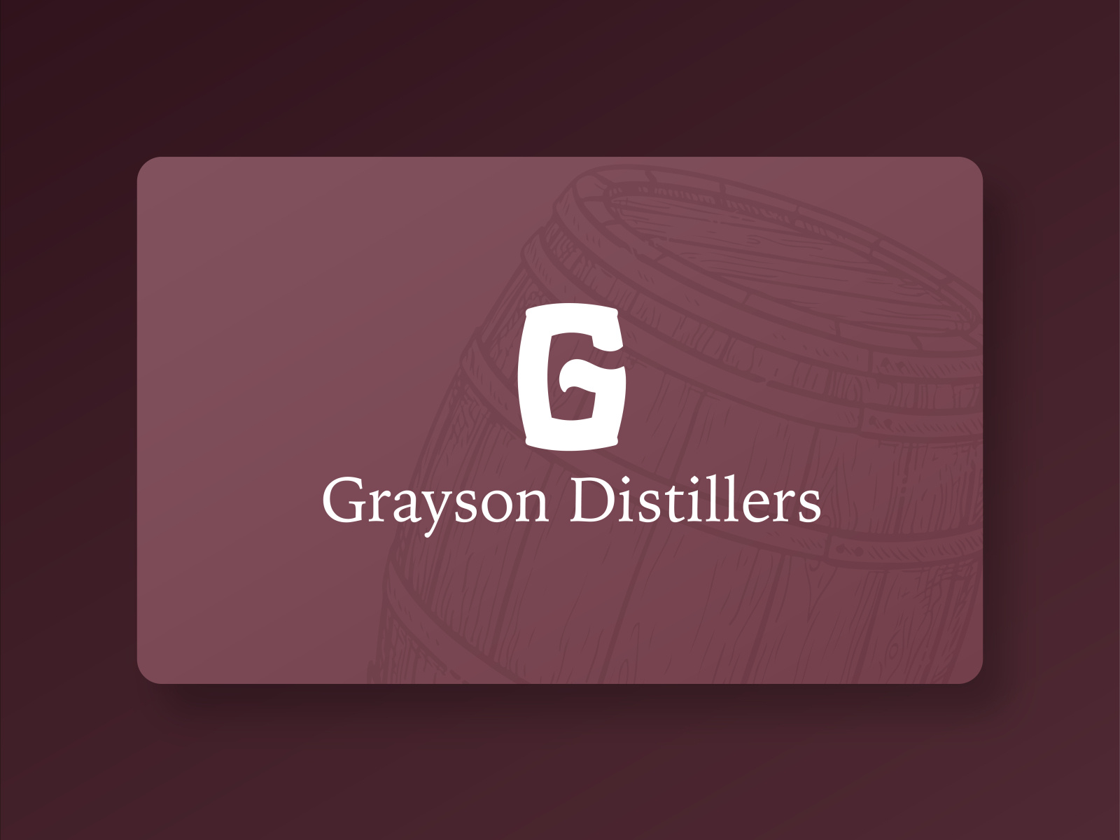 Grayson Distillers Logo Design by Mandeep Vadera on Dribbble