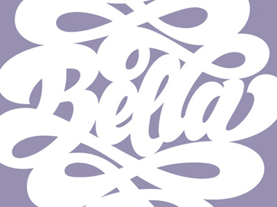 Bella lettering by Martina Flor on Dribbble