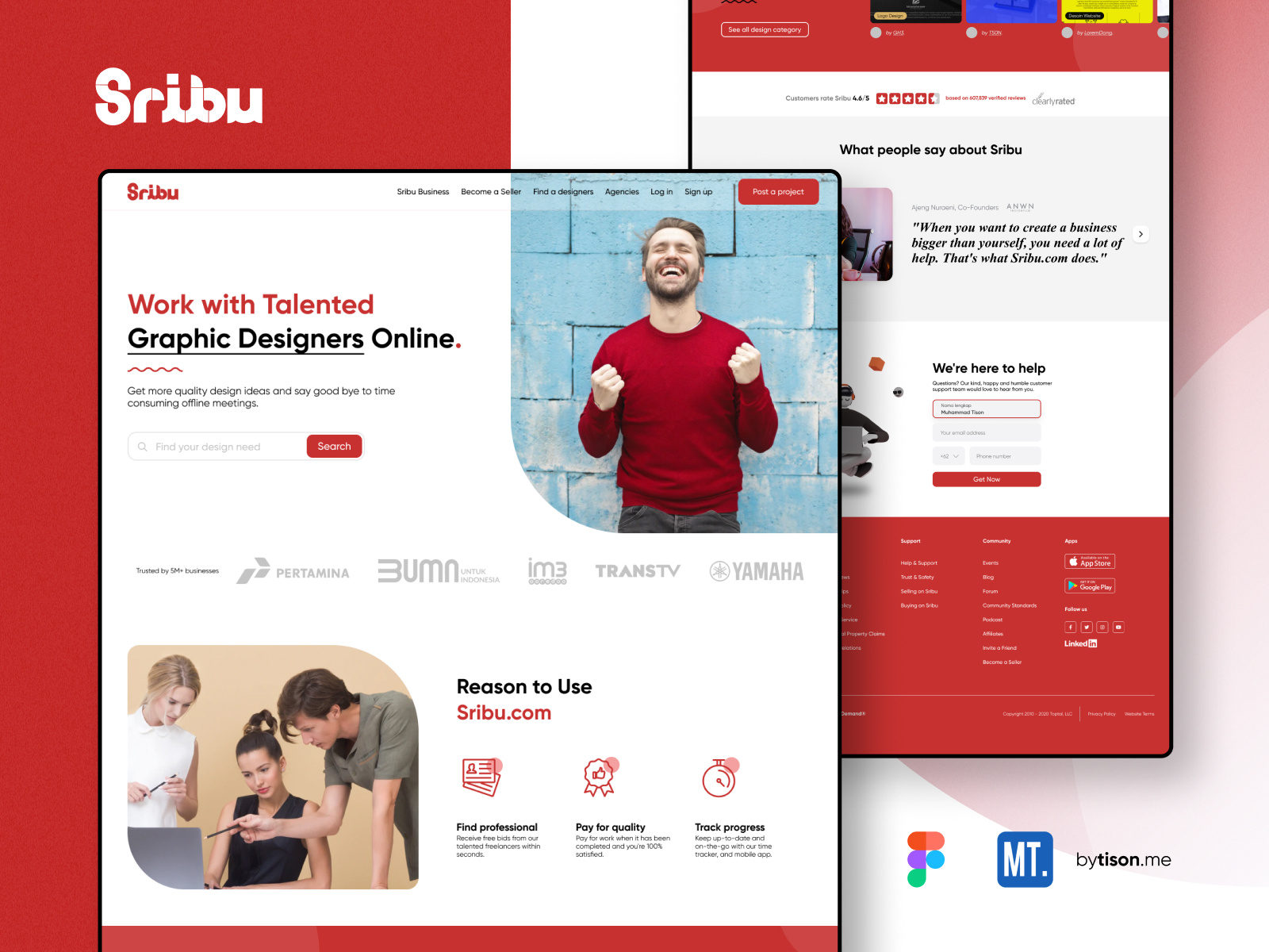 Landing Page - Sribu by Muhammad Tison on Dribbble
