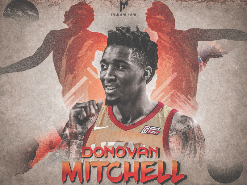 NBA Art | Donovan Mitchell by Marvin Policarpio on Dribbble