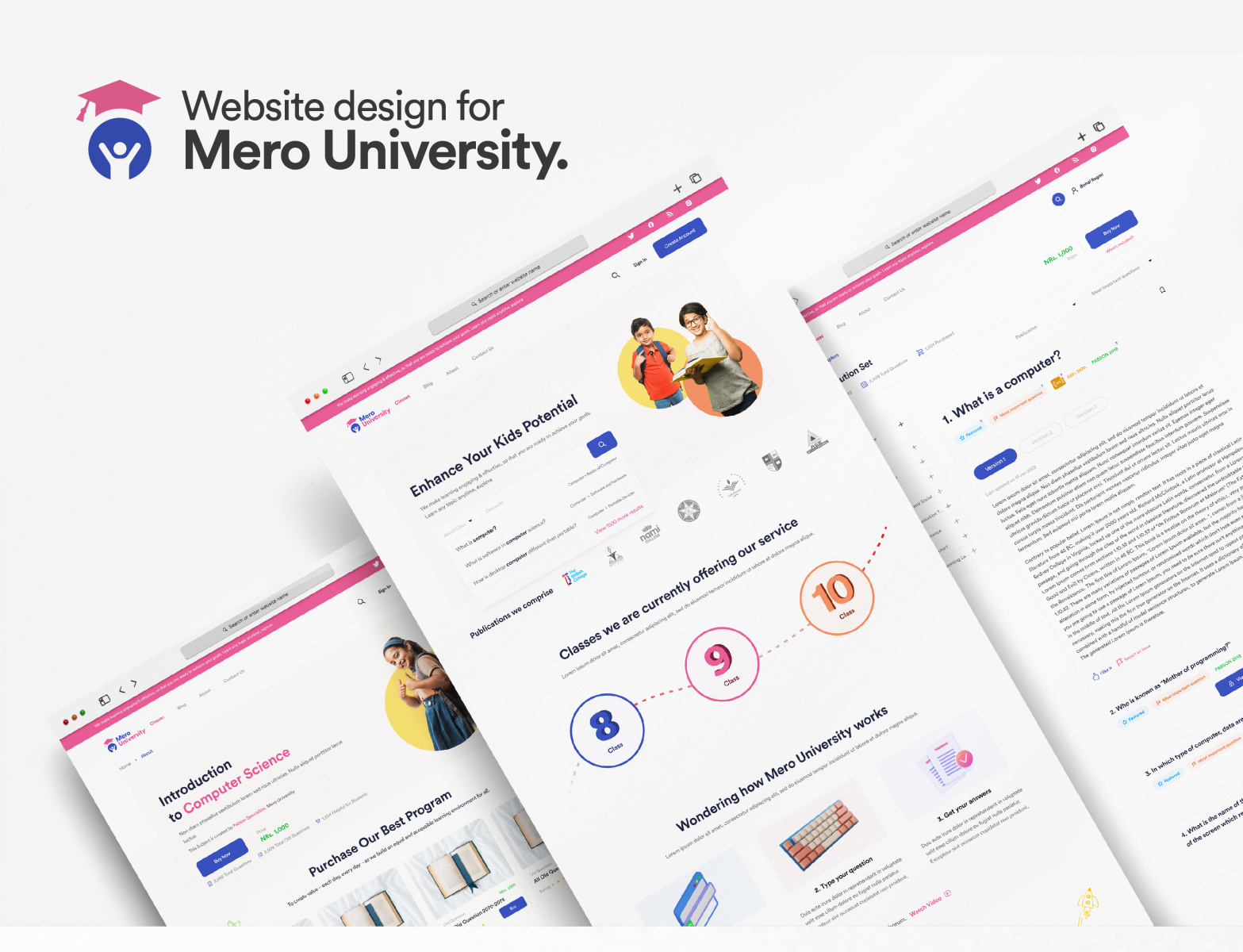 Mero University Web Design by Makura Creations on Dribbble