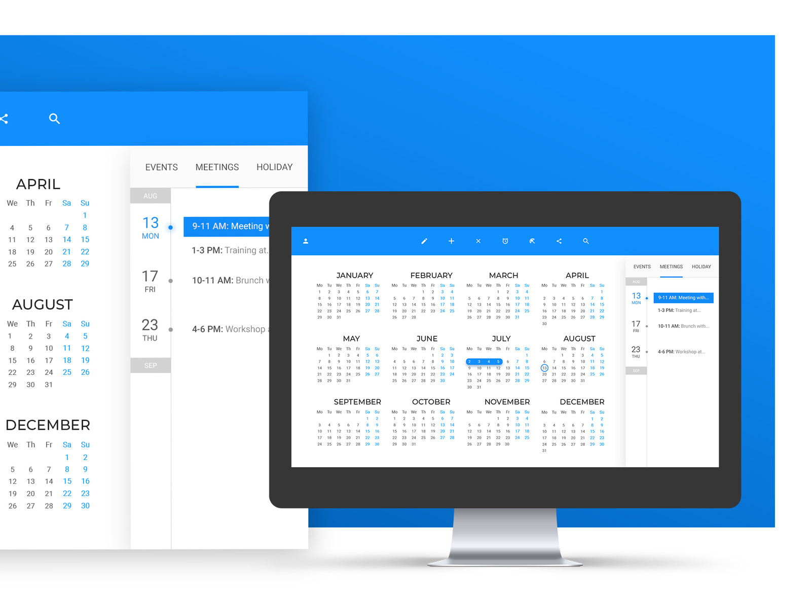 Daily UI 038 Calendar By Monica On Dribbble