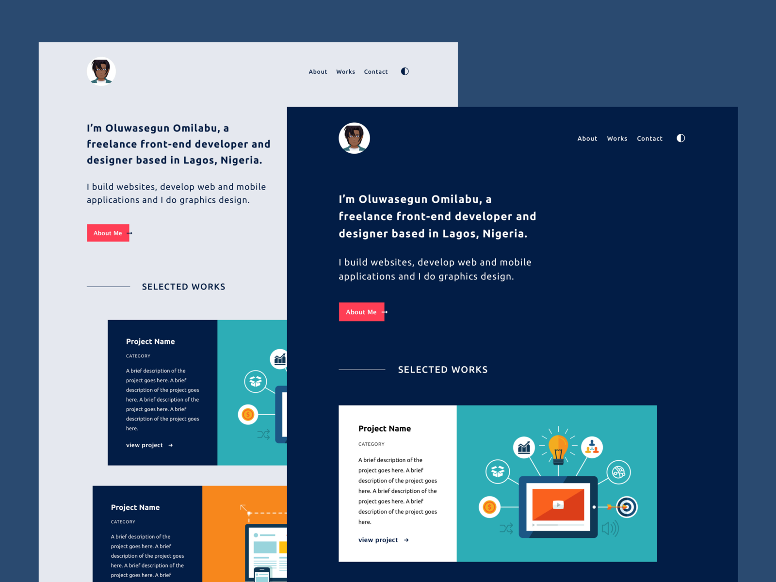 Developer Portfolio - Segun Omilabu by Tosin Orimogunje on Dribbble