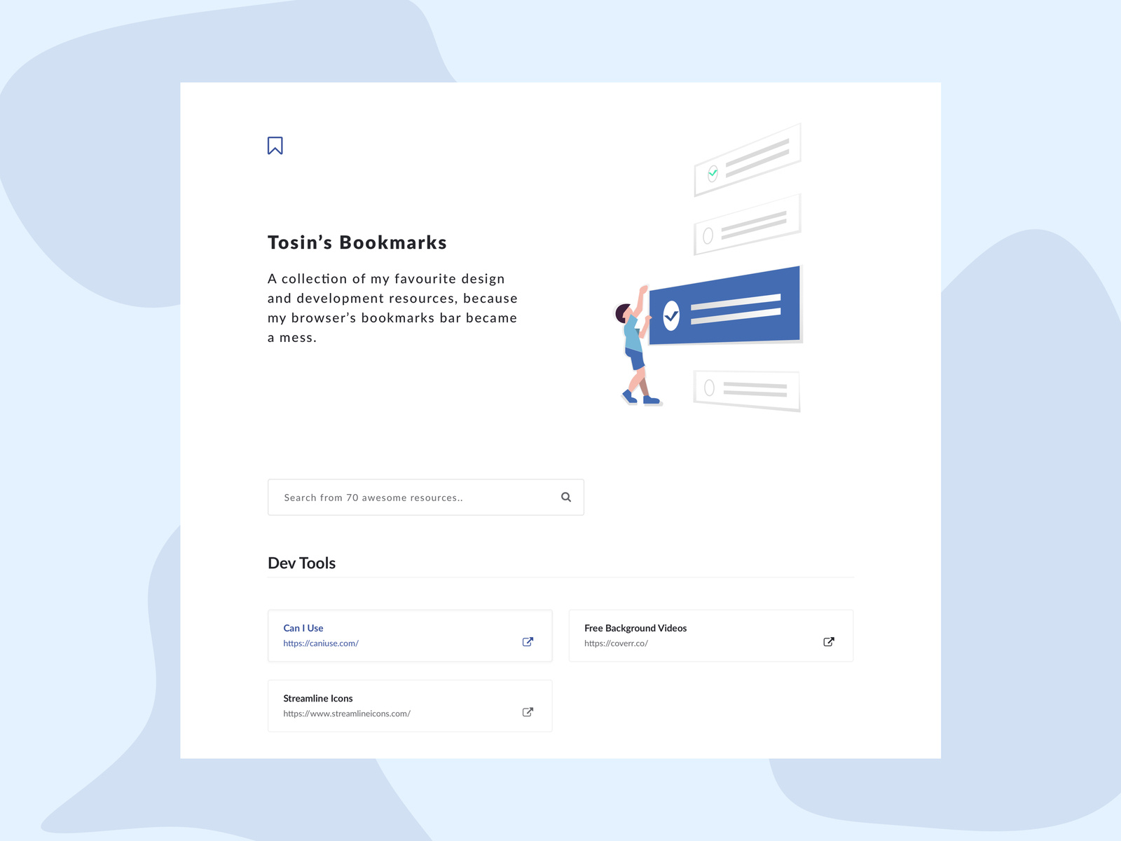 Bookmarks App by Tosin Orimogunje on Dribbble