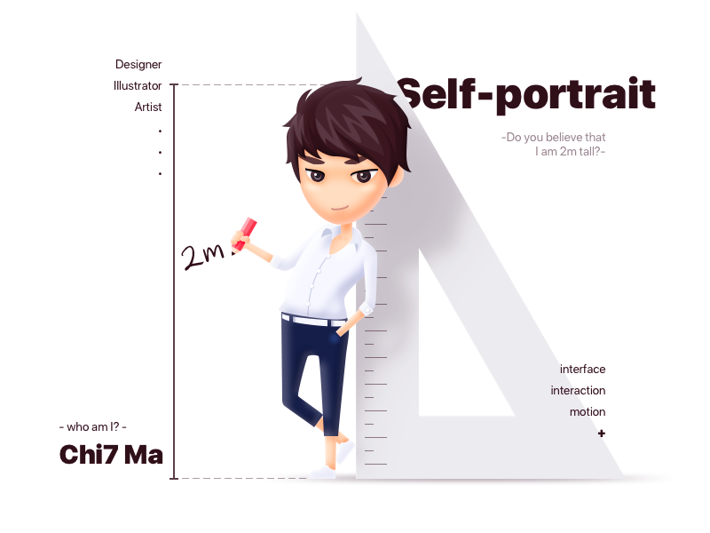 Self-portrait by Chi7 Ma on Dribbble