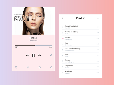 Daily UI #009 Music Player by Luiza Kudina on Dribbble
