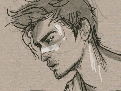 sketch of a guy by Sue Lockwood on Dribbble