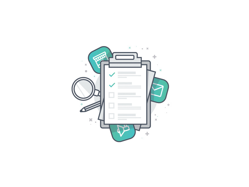 Checklist Graphic by Josh Martin on Dribbble