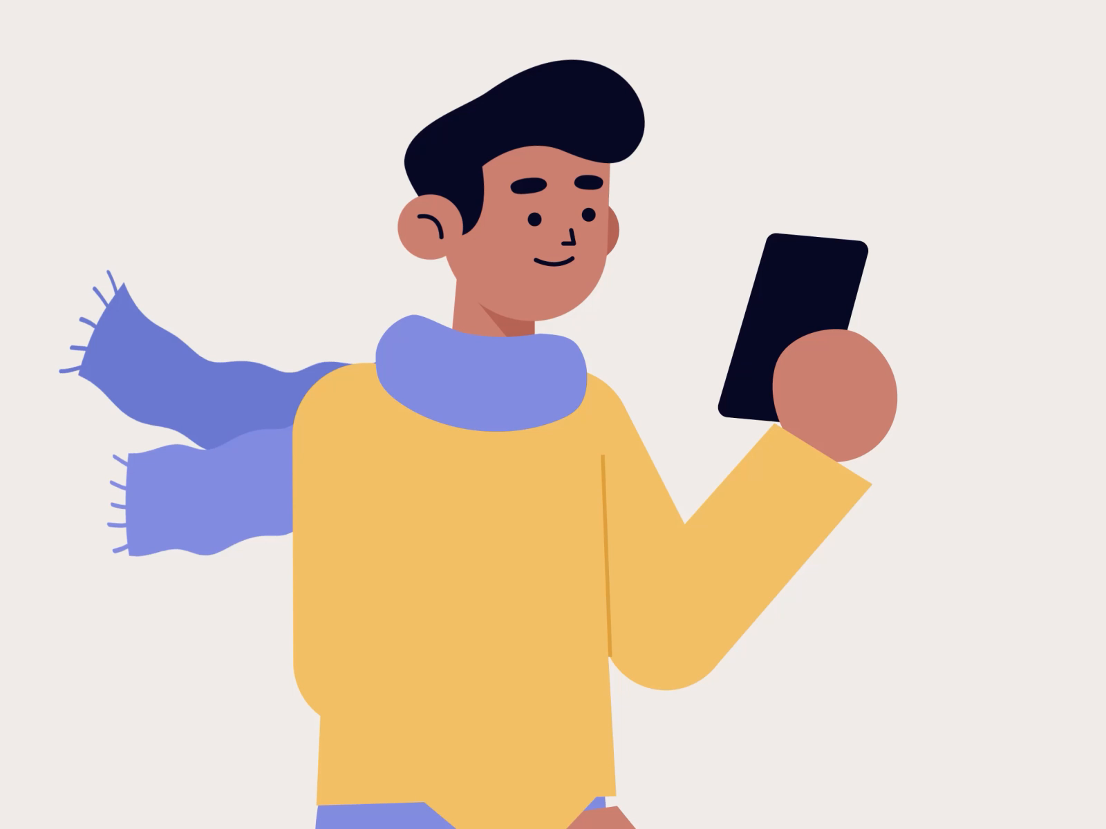 A boy playing phone by Melody Liu on Dribbble
