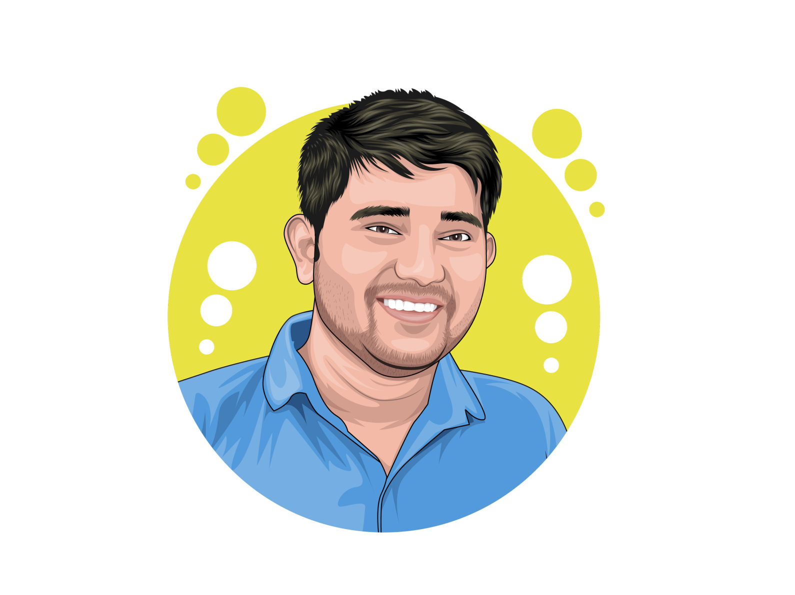 Cartoon portrait for a cool customer by Goutam Dash on Dribbble