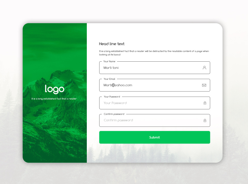 sign up Form ui ux by assem on Dribbble