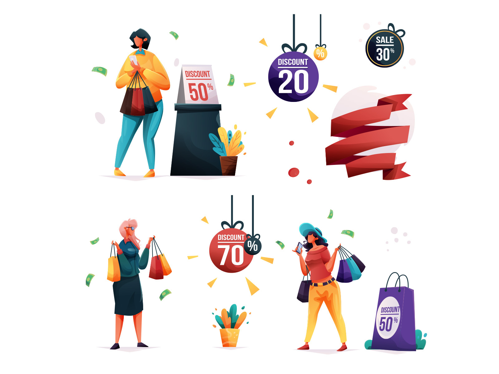 Sales Set by Unblast on Dribbble
