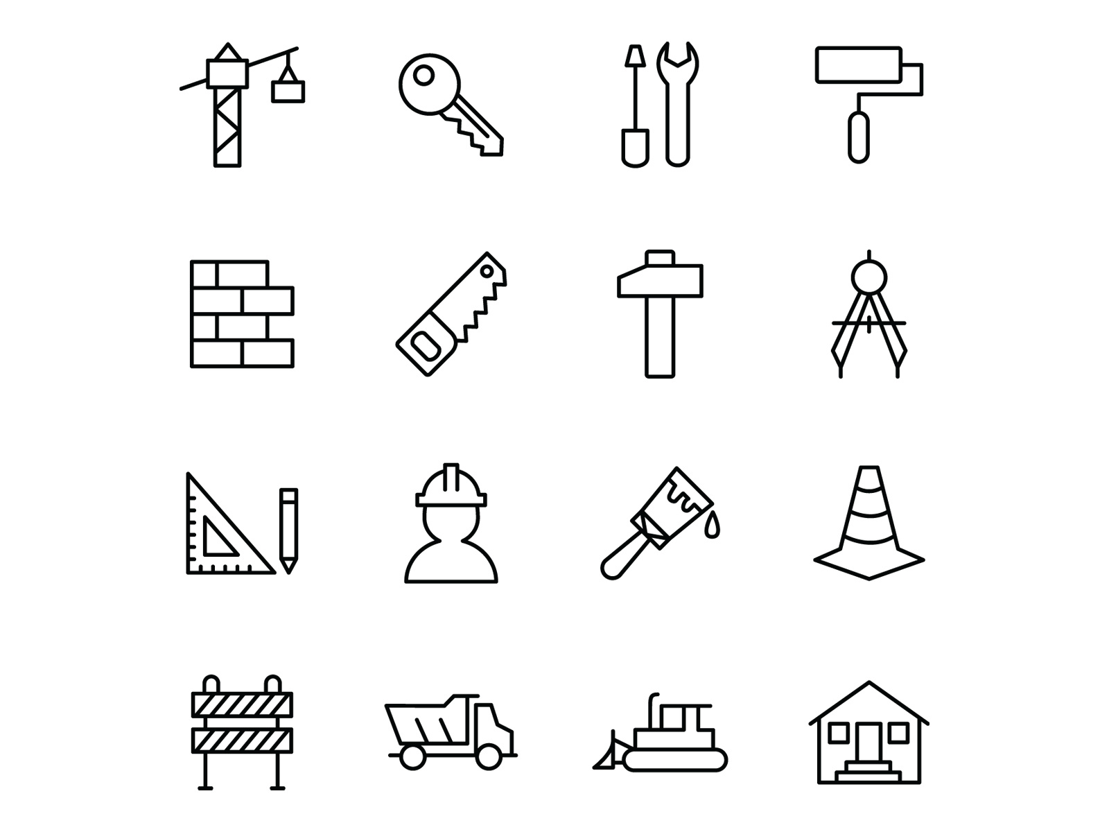 Construction Icons Set 01 by Unblast on Dribbble