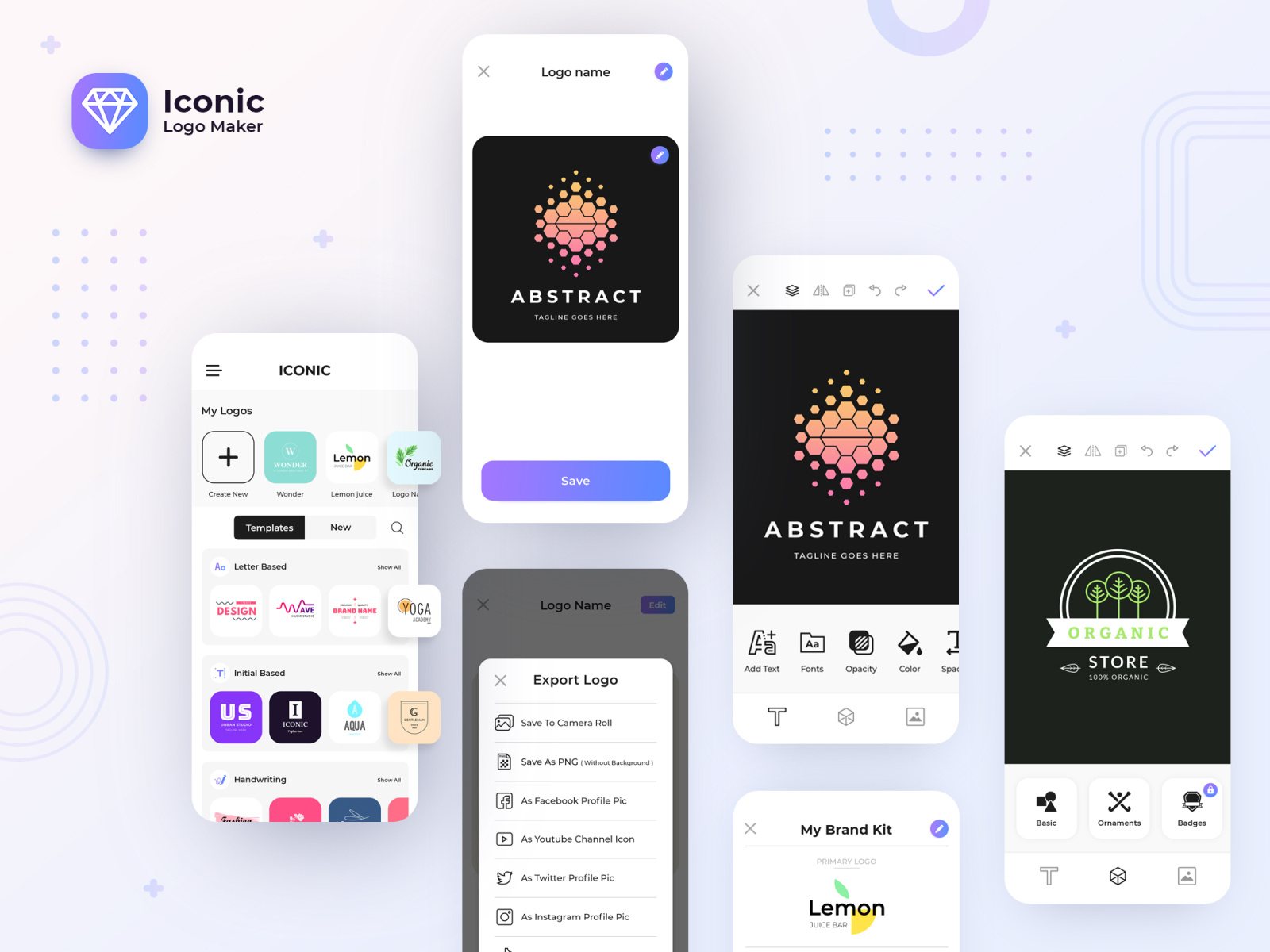Iconic - Logo Maker App by Sparkle Appz on Dribbble