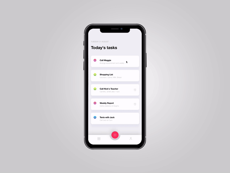 TO-DO mobile App UI concept by Jan Javornik Tizmonar on Dribbble