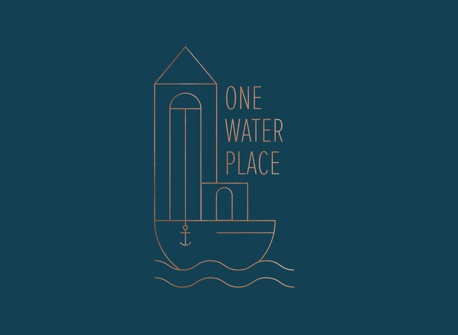 One Water Place Logo Concept by Les Patin on Dribbble