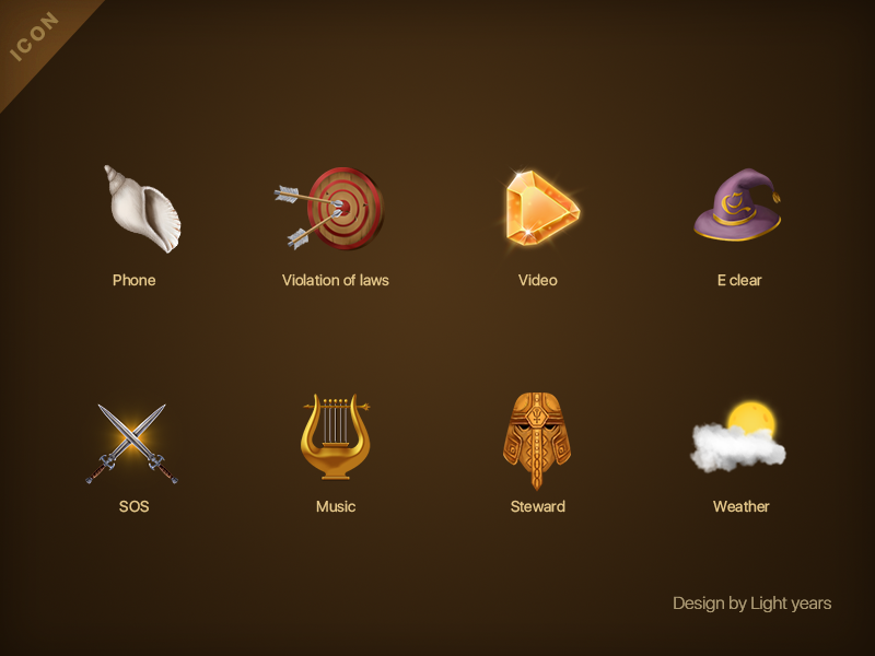 A set of medieval icons-02 by Light years on Dribbble