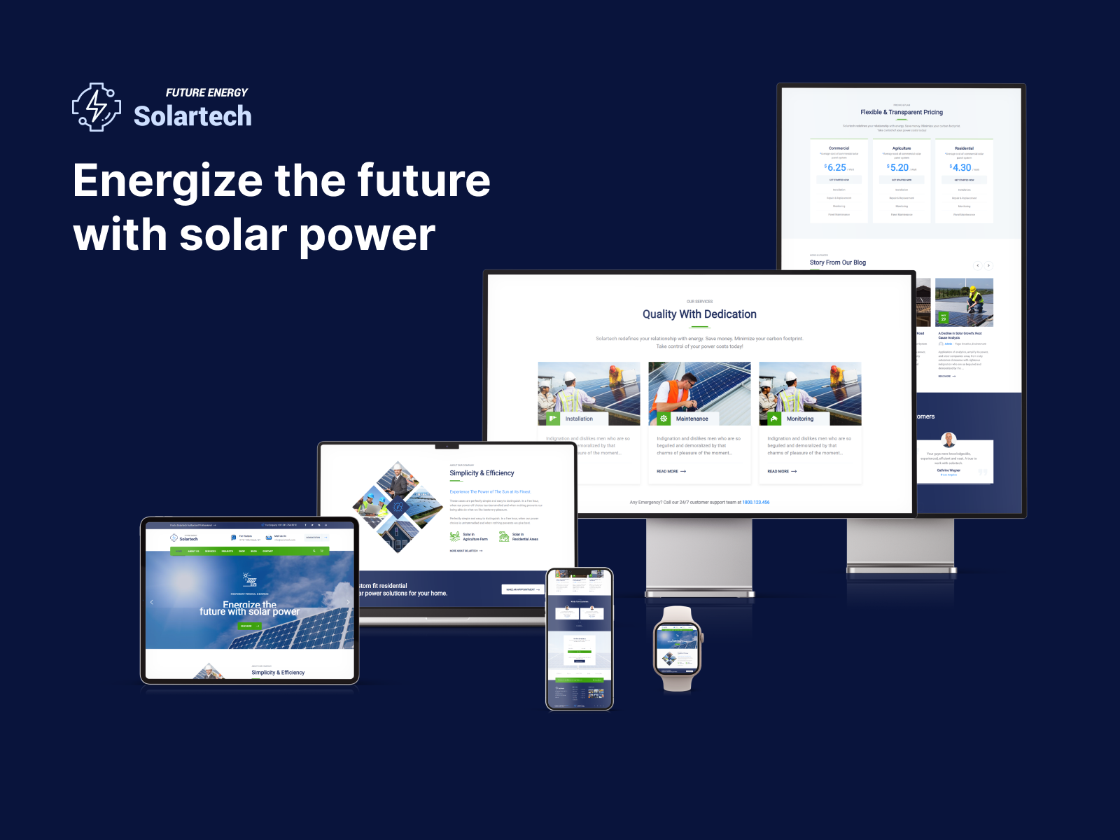 Solar Tech - Renewable Energy Template by Na Vignesh for Template Path ...