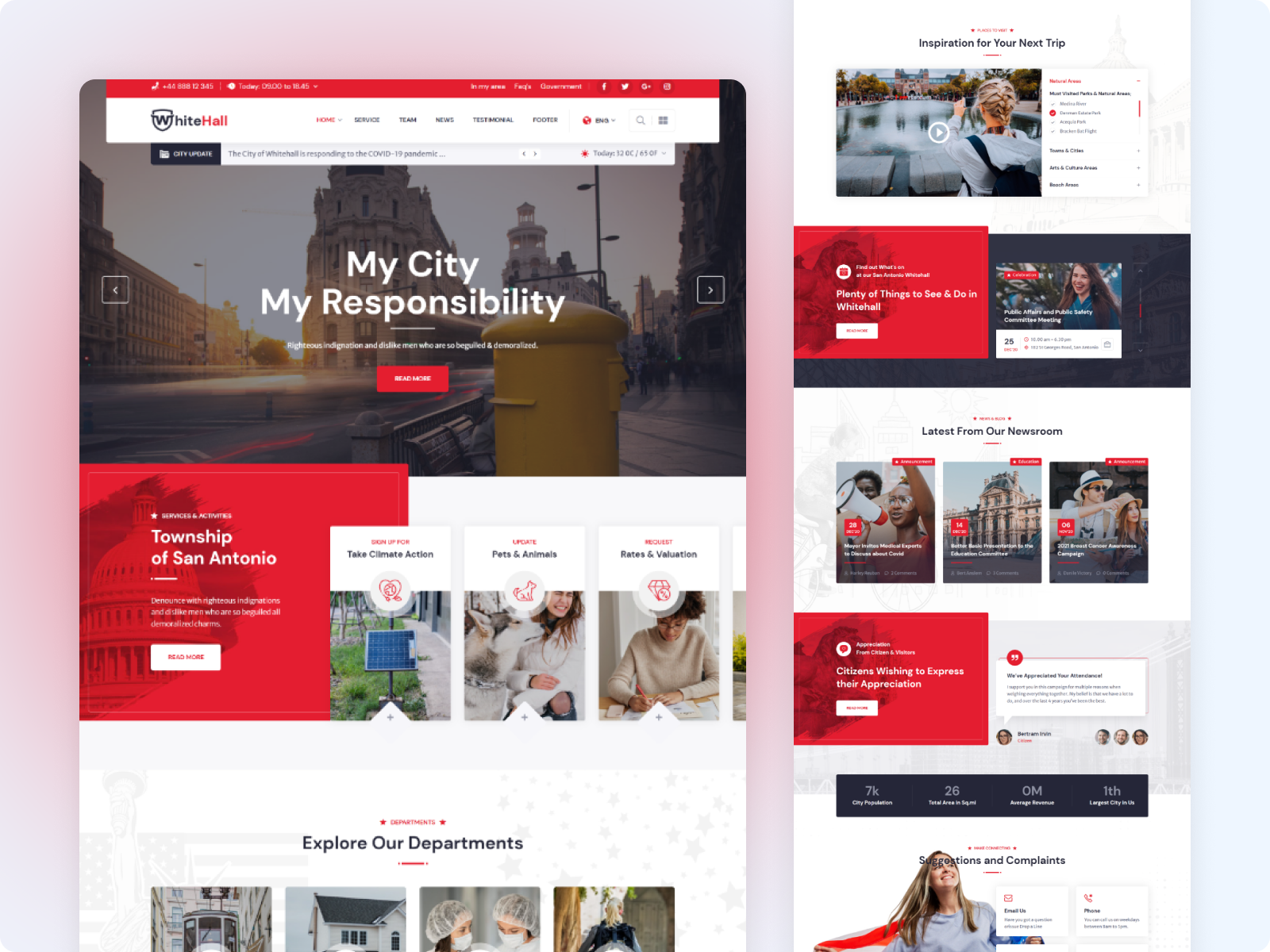 White Hall - Municipal and Government Web Design by Na Vignesh on Dribbble