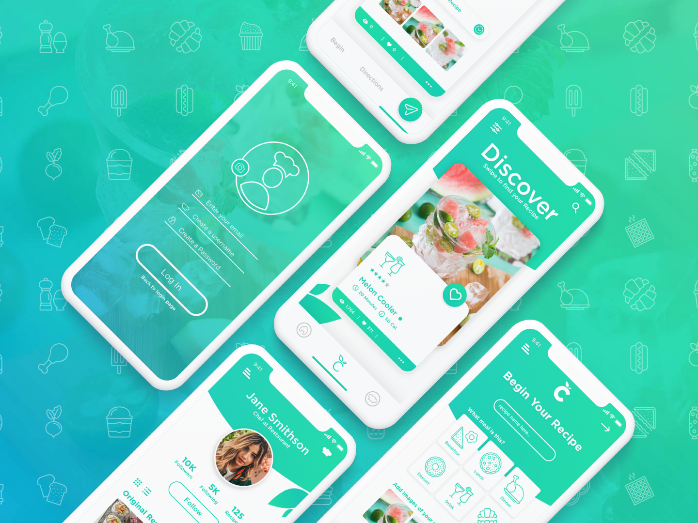 "Crave" App Screens by Barrett White on Dribbble