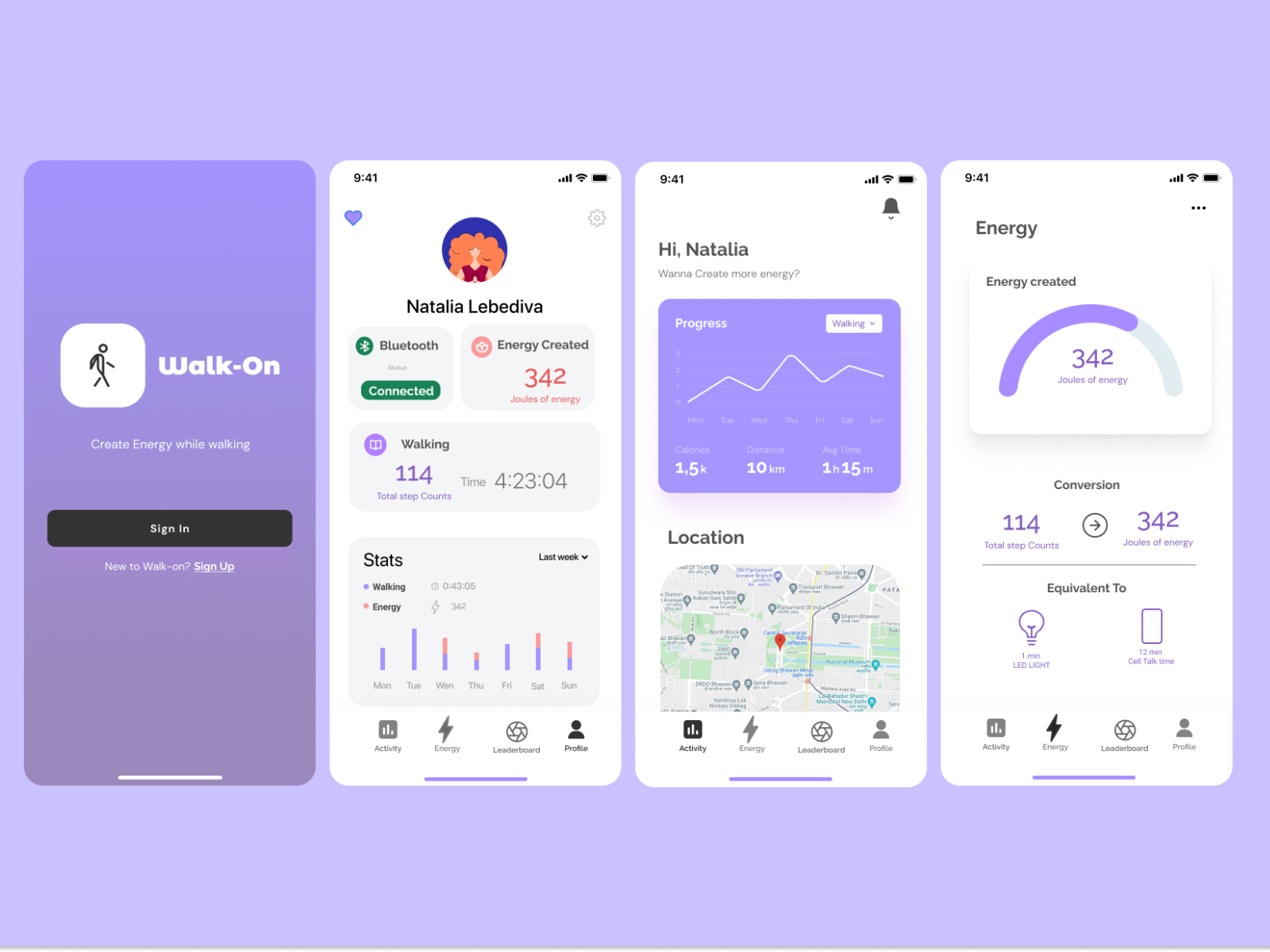 Walk-on UI by Pratik Sharma on Dribbble