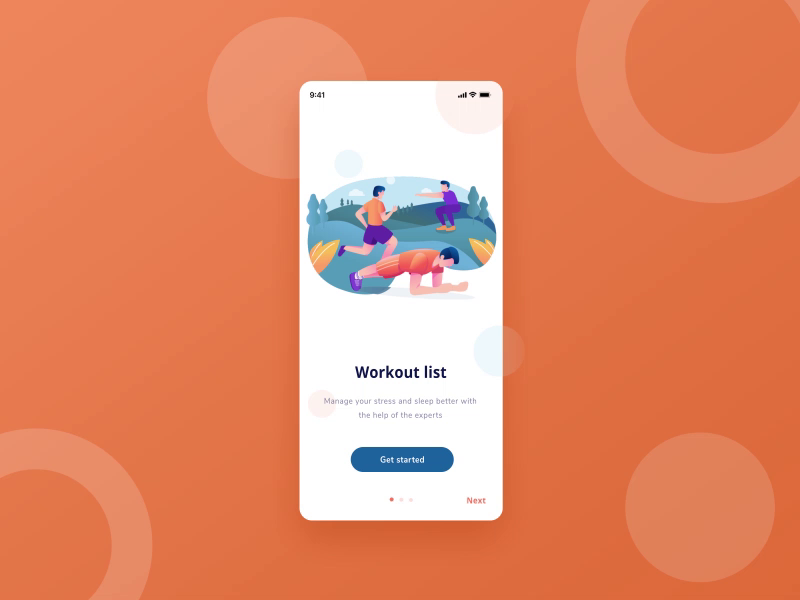 Animated onboarding screen for workout mobile app by Andri Prasetia for ...