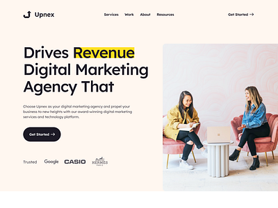 Upnex - Digital Marketing Agency Website by Andri Prasetia for SLAB Design Studio on Dribbble