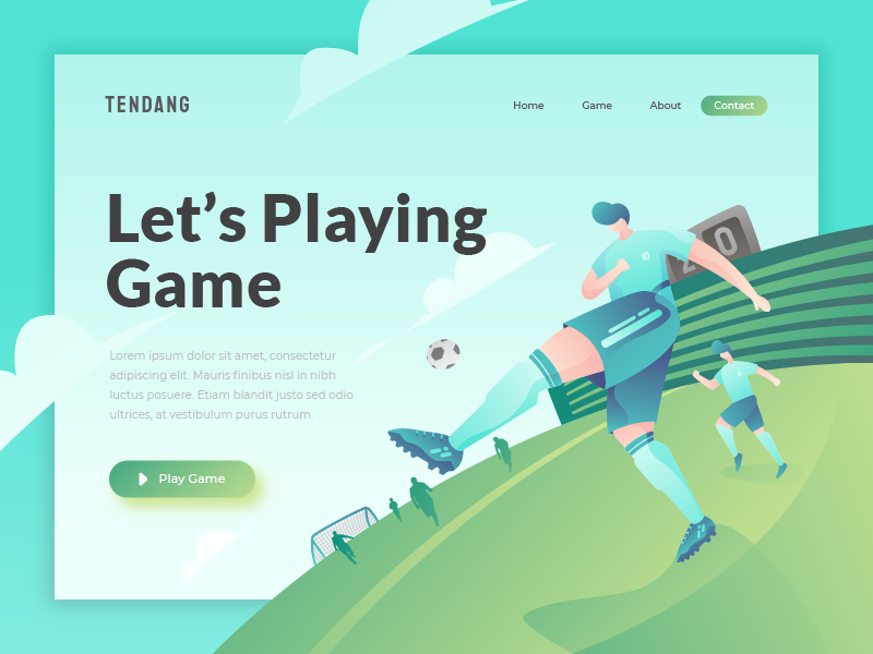 header illustration for soccer website by Andri Prasetia for SLAB ...
