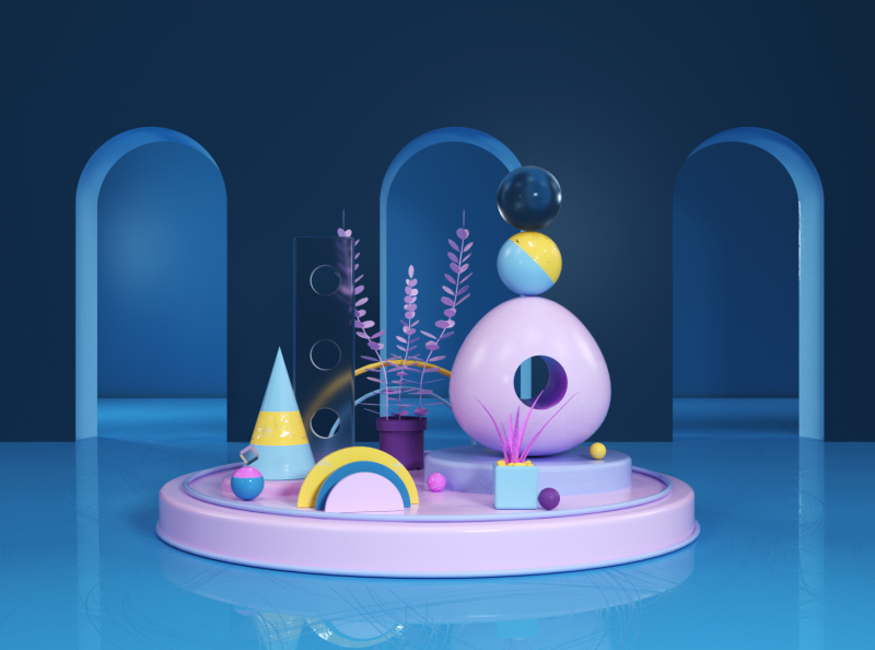 Abstract Composition 2 by Solver 3D (Eka) on Dribbble