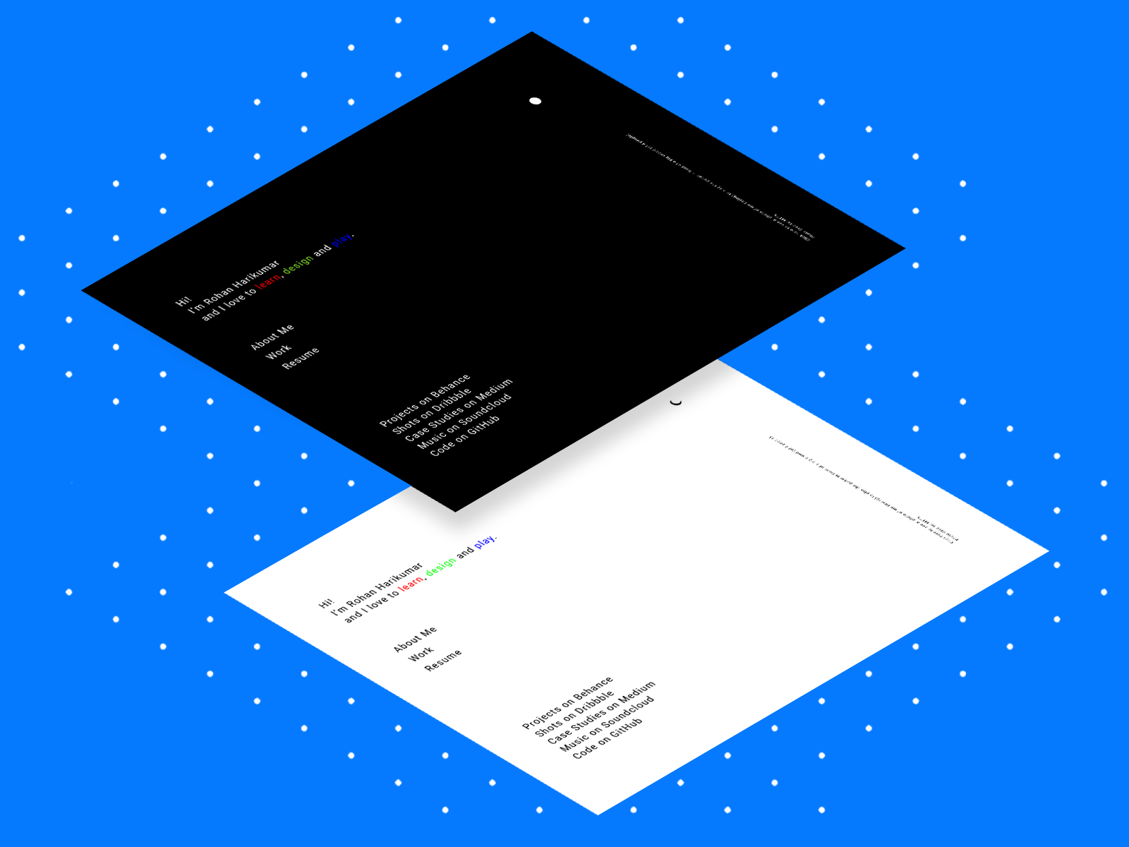 Personal Website Redesign by macrotransaction on Dribbble