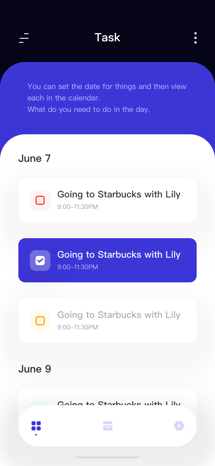 Dribbble Task list app copy 2 2x png By Tina Lee