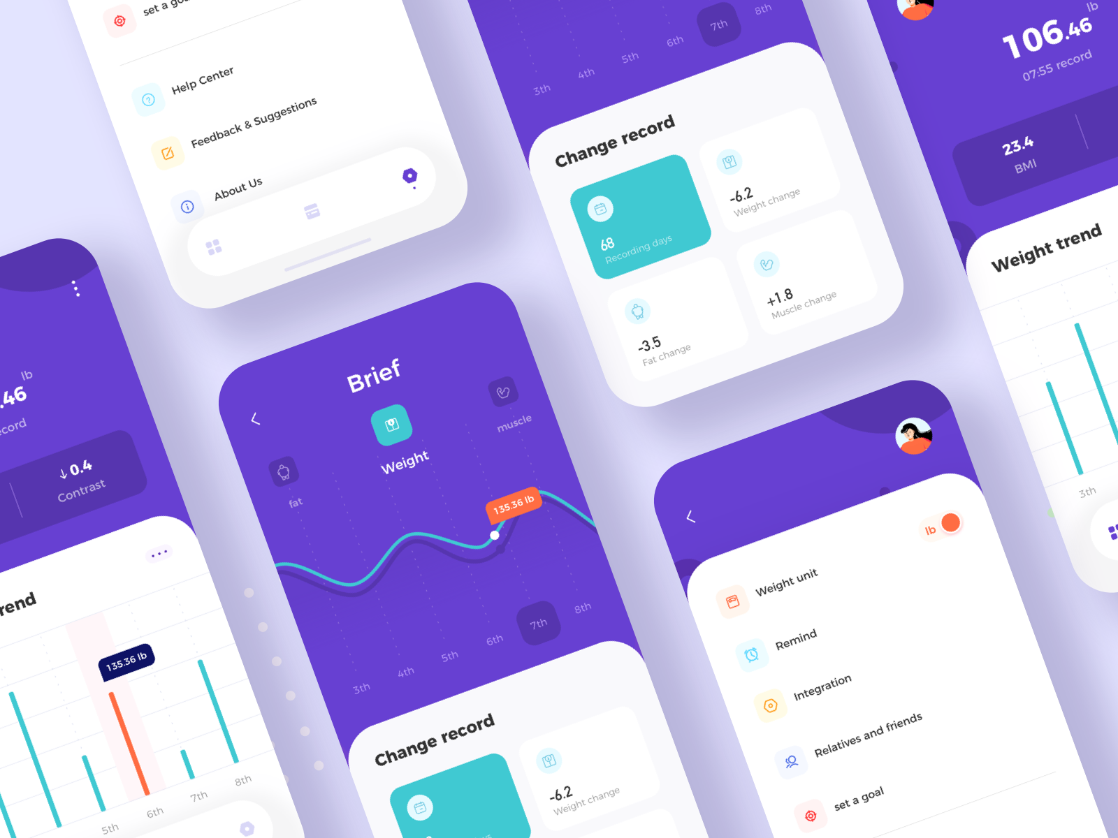 Weight management App by Tina Lee for Top Pick Studio on Dribbble