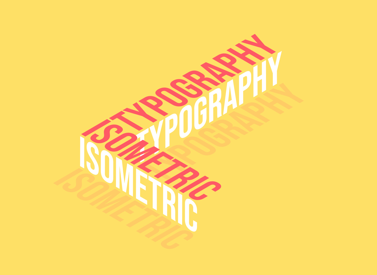 isometric typography by Gie Design on Dribbble