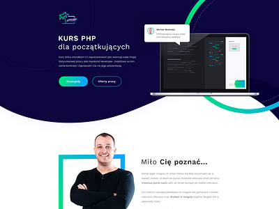 Landing page for php course by Code Apps on Dribbble